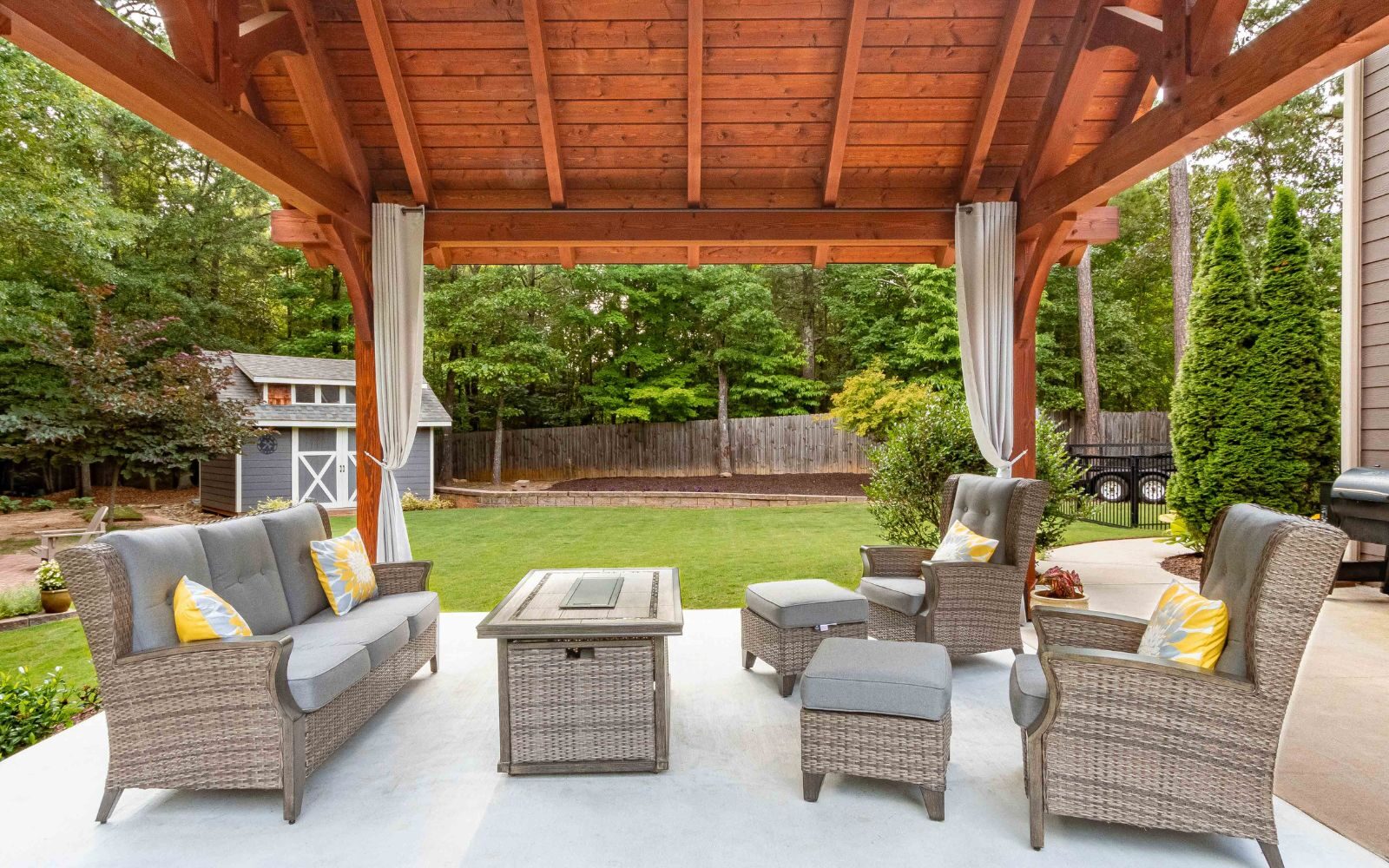 14x16 Kingston Pro Timber Frame Pavilion in Jefferson GA | LCB