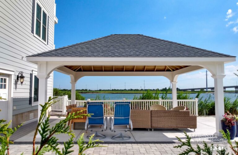 12x14 Lakefront Wood Pavilion | Lancaster County Backyard